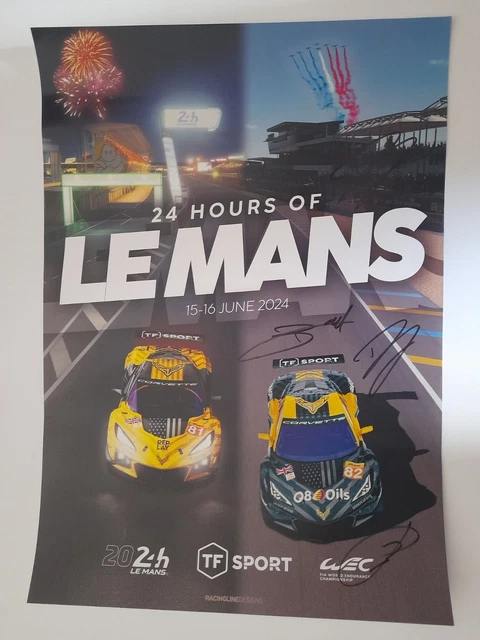 AFFICHE/POSTER DEDICACEE 24 Heures Du Mans 2024 Corvette #82 Le Mans 24H EUR 15,50 - PicClick FR