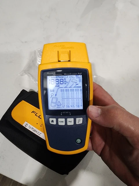 FLUKE NETWORKS MICROSCANNER PoE IntelliTone Up To 10G Ethernet Open Box ...