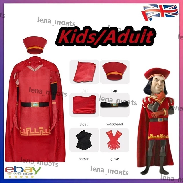 COSPLAY SHREK THE Lord Farquaad Knight Armor Costumes Halloween ...