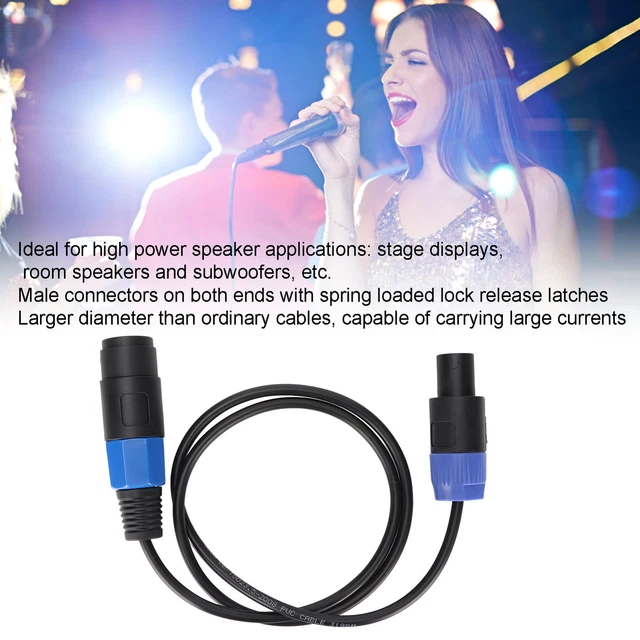 Speaker Cable Male To Female 4 Core Plug Ohm Head Speaker Cable Cord 0984