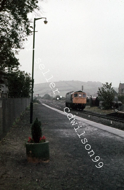 BRITISH RAILWAY SLIDE - BR Class 33 at Ferryside heading towards ...