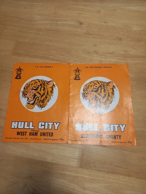 SMALL JOBLOT HULL City Football Programmes 1973 Collectable £1.99 ...