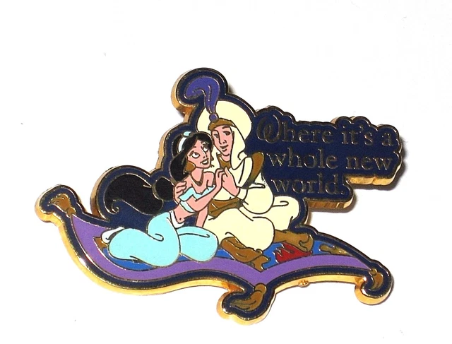 DISNEY PARKS- ALADDIN & Jasmine- Magic Carpet Ride Pin $16.94 - PicClick CA