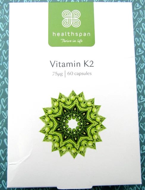 HEALTHSPAN VITAMIN K2 ,75µg, 60 Capsules, Bone & Blood. Vegan. Expiry ...