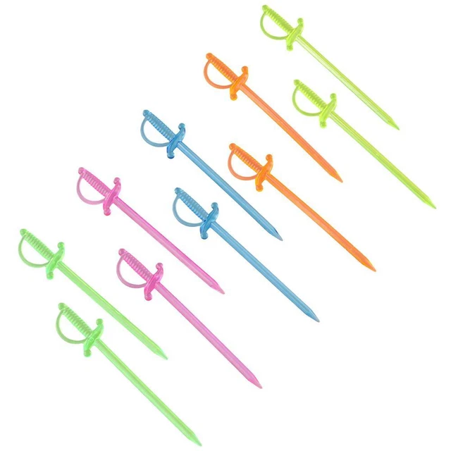 500 PCS SWORD Shaped Plastic Fruit Skewers Fruit $21.49 - PicClick AU