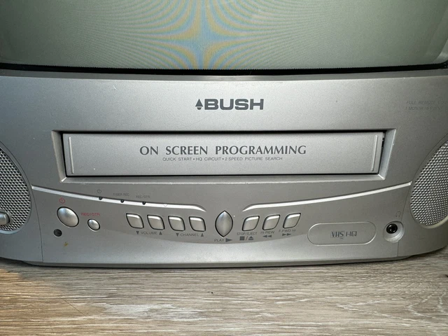 BUSH BTV18 BTV18SIL/VA 14" CRT TV Video Recorder Combo VCR VHS Gaming Retro £109.99 - PicClick UK