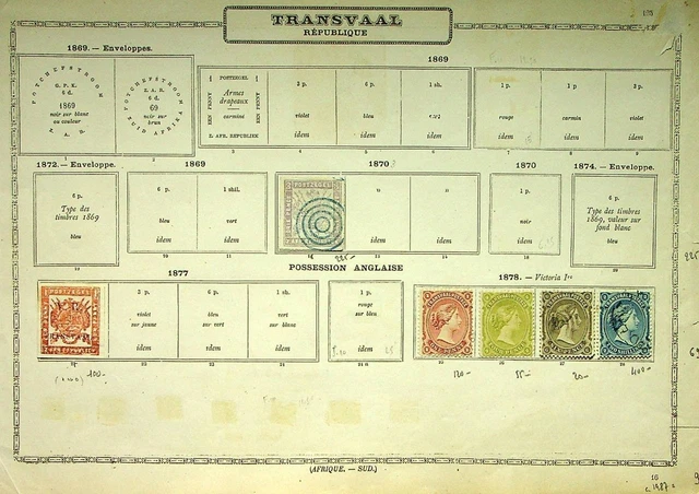 TRANSVAAL: 1877-1878 EXAMPLES - Ex-Old Time Collection - Album Page ...