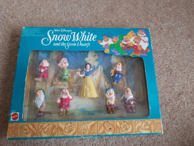 MATTEL DISNEY SNOW White and the Seven Dwarfs Figures 1994 Boxed ...