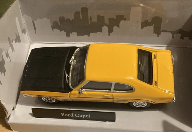 FORD CAPRI RS Mk1 Model Car Yellow & Black 1:43 Scale Cararama Coupe ...