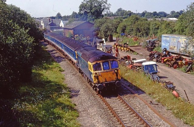 ORIGINAL 35MM RAIL Slide Class 33 33102 Semley 16 8 1991 11.55 Ex Wa+ ...