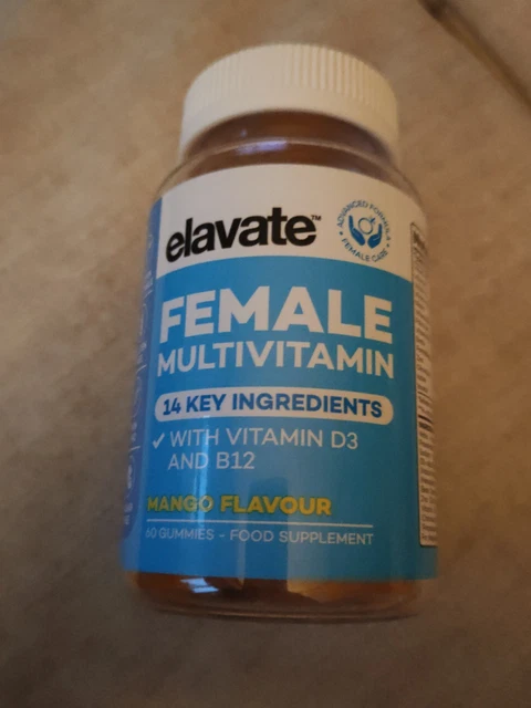 ELEVATE FEMALE MULTIVITAMIN Mango Gummies, 60 Count £12.94 - PicClick UK