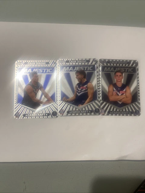 2025 AFL TEAMCOACH Card Craft Majestic 3 Card Set Fremantle Caleb ...