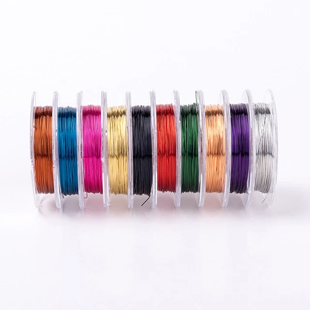 10 ROLLS/PACK COPPER Wire for Jewelry Beading Colored Craft Jewellery ...