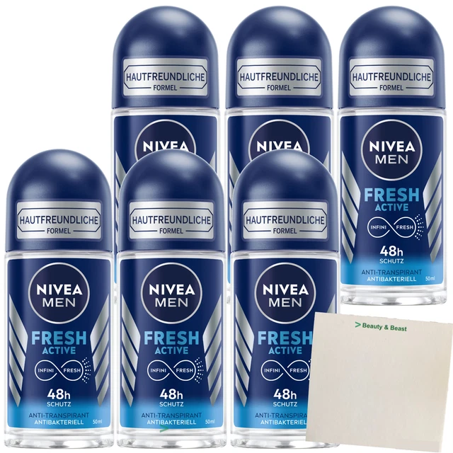 NIVEA MEN ROLL-ON Active Protect Deoroller 6er Pack 6x50ml usy Block ...