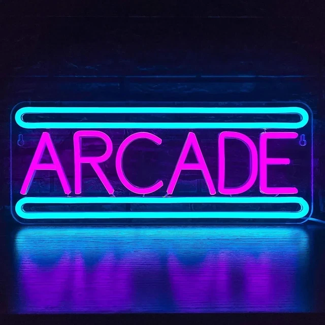 ARCADE LED NEON Signs Arcade Neon Light Wall Decor for Game Room ...
