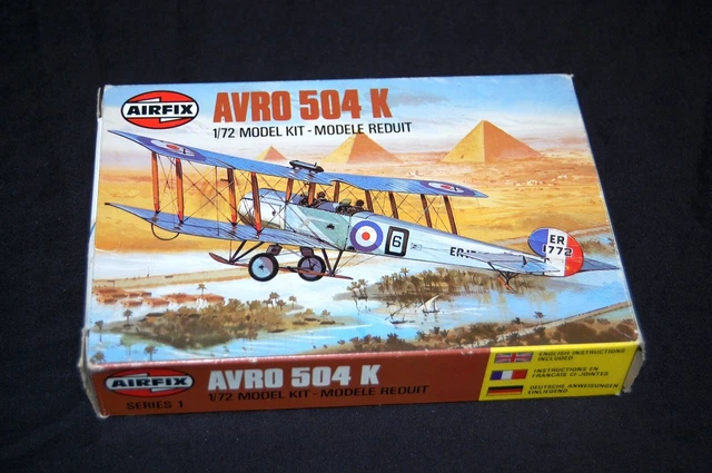 AIRFIX 1/72 SCALE Avro 504 K WW1 Trainer Model Kit 1979 Release £0.99 ...