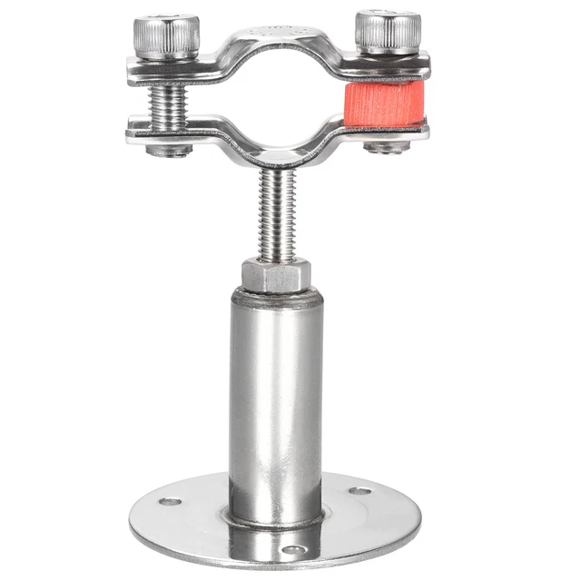 WALL CEILING MOUNT Pipe Support Steel Adjustable Pipe Bracket Clamp 15 ...