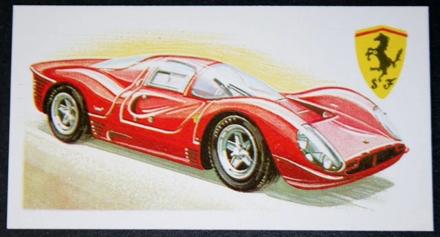 FERRARI P4 V12 Vintage 1968 Illustrated Card EE04M £3.99 - PicClick UK