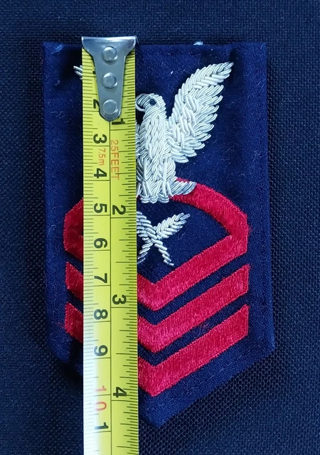 RARE VINTAGE YEOMAN Chief Petty Officer CPO Rate Ratings WWII Bullion ...