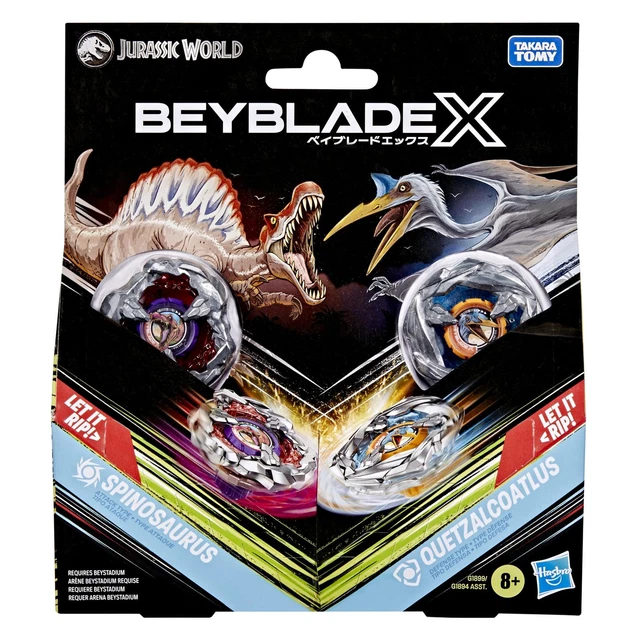 BEYBLADE X JURASSIC World Collab Spinosaurus vs Quetzalcoatlus ...