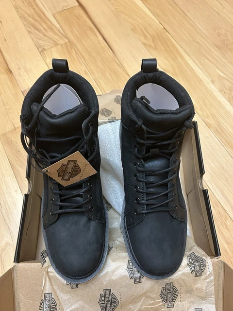 NEW HARLEY-DAVIDSON MEN’S Hickman Dual Lace Black Boots D93772 Size 11 ...