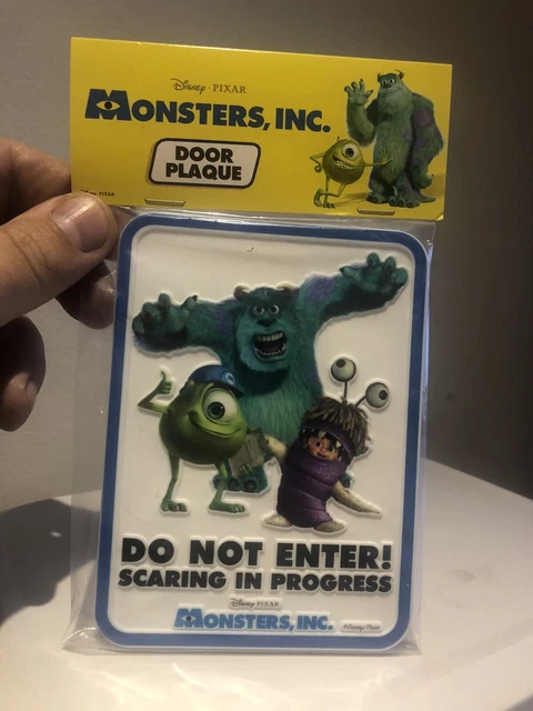 DISNEY PIXAR MONSTERS Inc DO NOT ENTER! SCARING IN PROGRESS Door Plaque ...