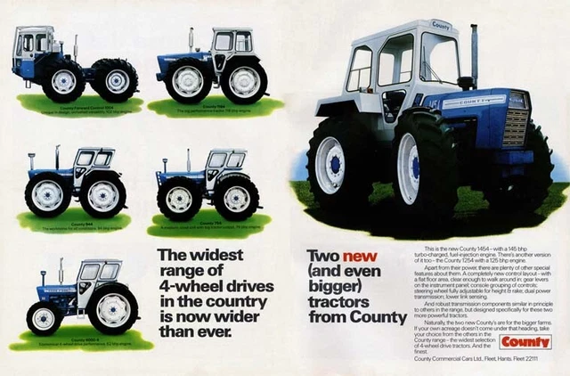 COUNTY FORD TRACTOR Range Poster Brochure Farmers Weekly Magazine A1/A2 ...