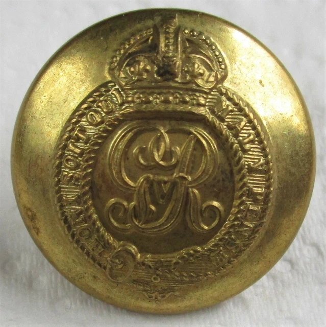 WW1 BRITISH ARMY:&COLONEL'S BRASS BUTTON" (24mm, Staff Officer, GVR ...