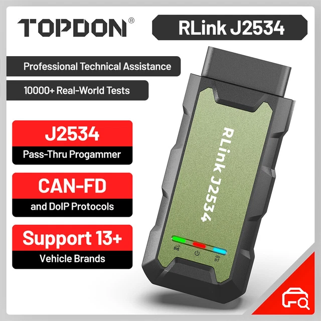 TOPDON RLINK J2534 Elite Enhanced J2534 Programming Diagnostic Tool ...