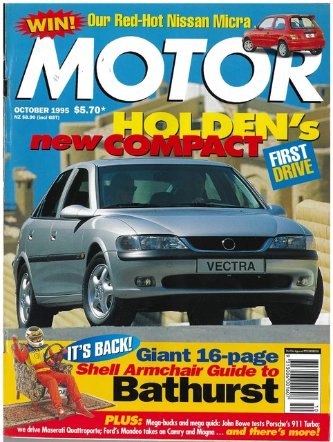 MOTOR MAGAZINE OCTOBER 1995 Holden Vectra Maserati Quattroporte Porsche ...