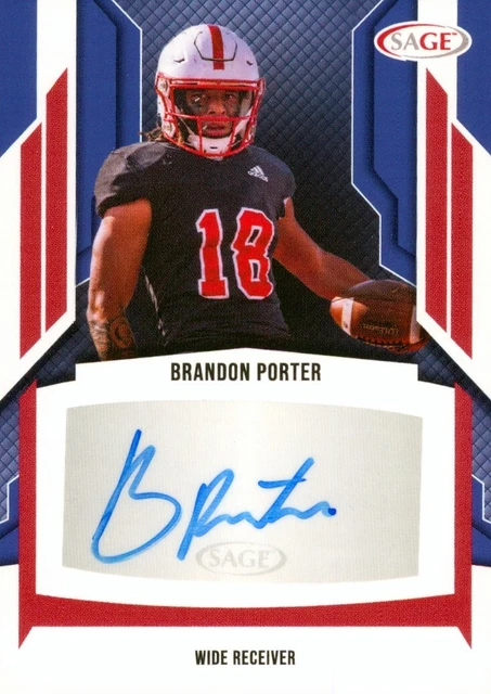 BRANDON PORTER 2024 SAGE HIGH SERIES RED ROOKIE AUTO #A-BP EUR 1,85 ...