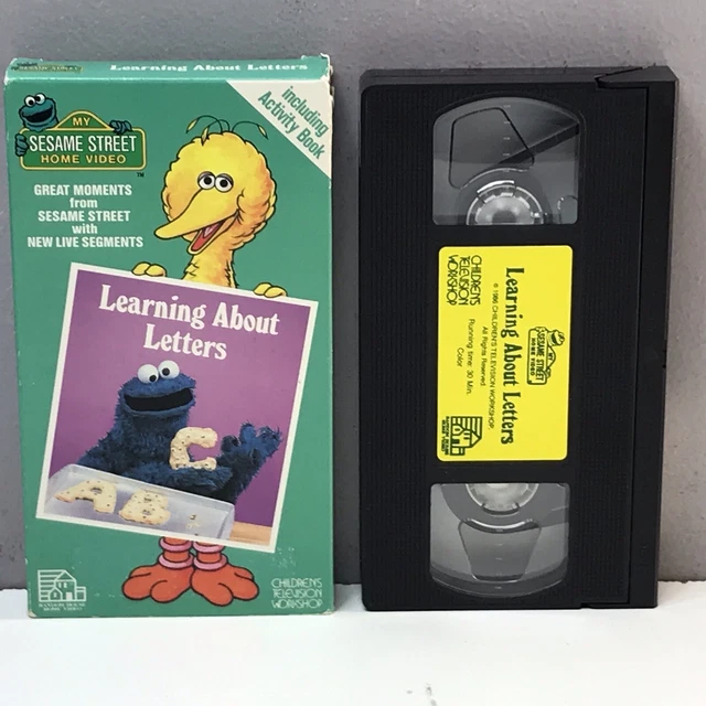 SESAME STREET LEARNING About Letters VHS 1986 Video Tape PBS Cookie ...