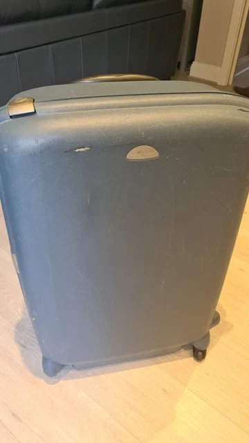 SAMSONITE BLUE EXTRA Large Hard Shell Upright Suitcase - 4 Wheels ...