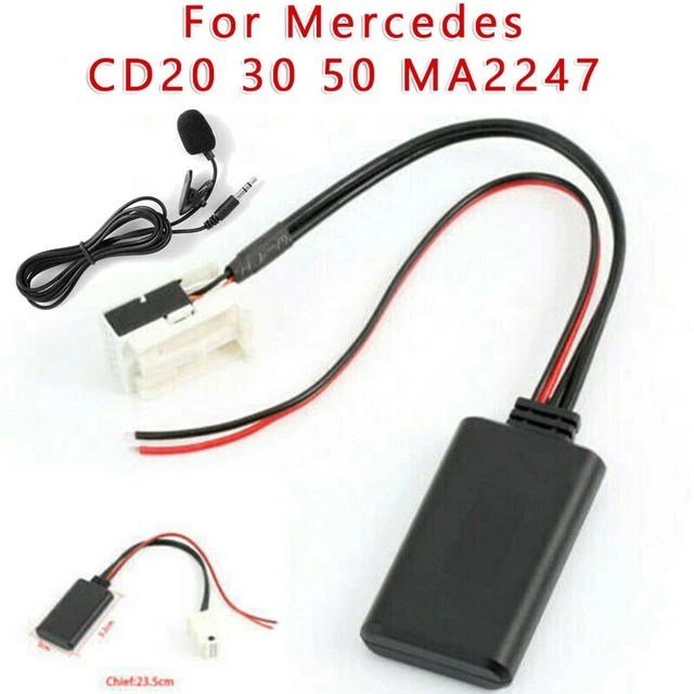 PRATIQUE 1X CÂBLE Aux MIC W209 W245 Voiture pour Mercedes avec Micro ...