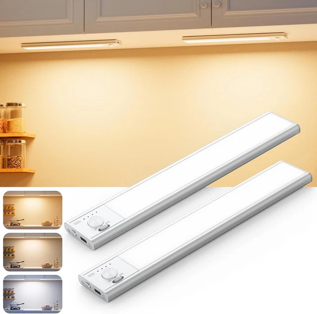 LED UNDER CABINET Kitchen Lights, Dimmable Motion Sensor Lights Indoor ...