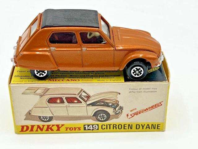 DINKY TOYS CLASSIC Vintage 149 Citroën Dyane Metallic Orange Diecast ...
