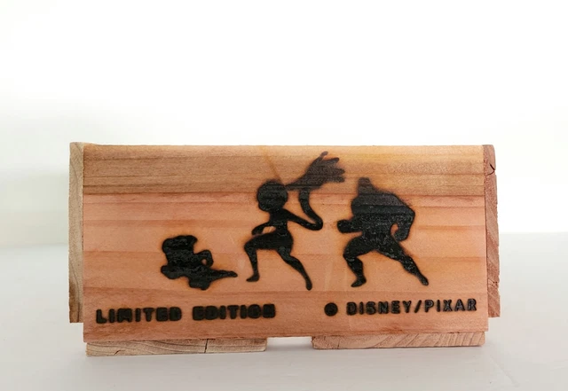 DISNEY PIXAR WOOD crate box Toy Story Incredibles storage holiday decor ...