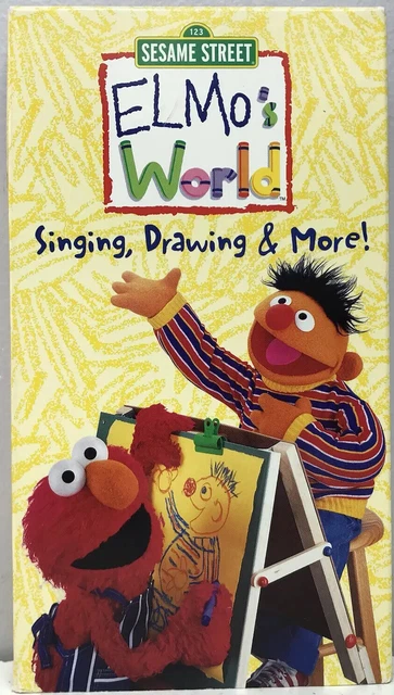 SESAME STREET ELMO’S World Singing Drawing VHS Video Tape BUY 2 GET 1 ...