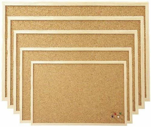 CORK BOARD PIN Message Notice Board Wooden Frame Office Memo School ...