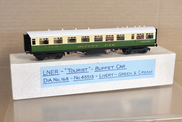 COMET MODELS KIT BUILT LNER GREEN CREAM TOURIST BUFFET CAR COACH 43513 ...