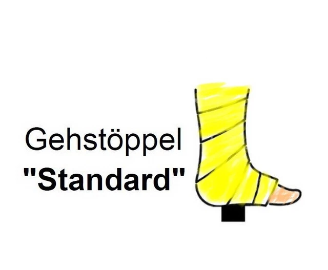 GEHSTOLLEN FÜR GIPSBEIN Gehstöppel Gehgips Gipsfuß Gips Cast slwc ...
