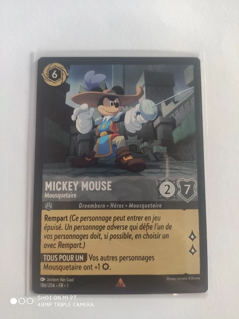 CARTE DISNEY LORCANA Mickey Mouse Rare 186/204 Premier Chapitre Fr EUR ...