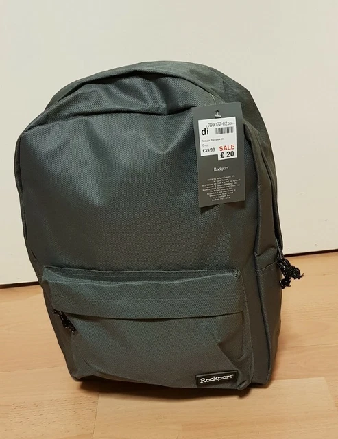 NEW ROCKPORT GREY Backpack Rucksack Bag black RRP £39.99 £10.00 ...