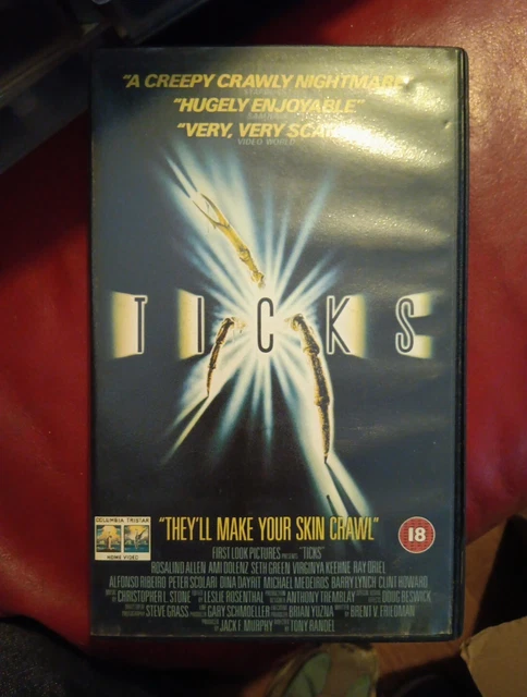 TICKS EX-RENTAL / Big Box VHS Video - Horror- Thriller Movie Film Rare ...