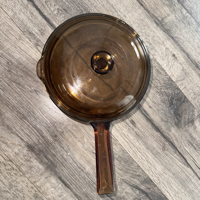 VINTAGE VISION CORNING Ware 1.5 Litre Pan With Lid £17.19 - PicClick UK
