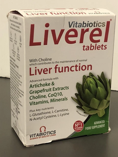 VITABIOTICS LIVEREL 60 Tablets Maintain Liver Function Artichoke ...