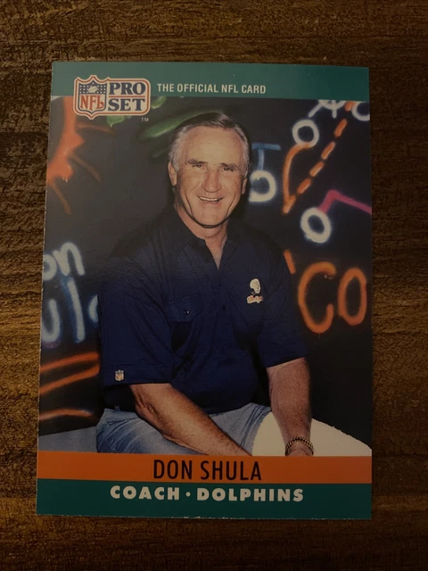 1990 PRO SET Don Shula Football Card Miami Dolphins #185 NFL HOF Coach ...