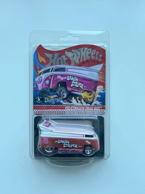 HOT WHEELS PINK VOLKSWAGEN “CANDY STRIPER” DRAG BUS RLC Collectible Car ...