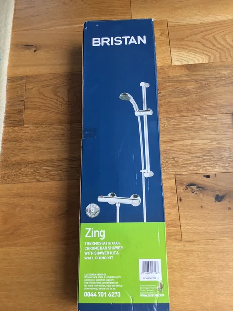 BRISTAN ZING THERMOSTATIC Bar Mixer Shower Cool Touch WITH SHOWER KIT £ ...