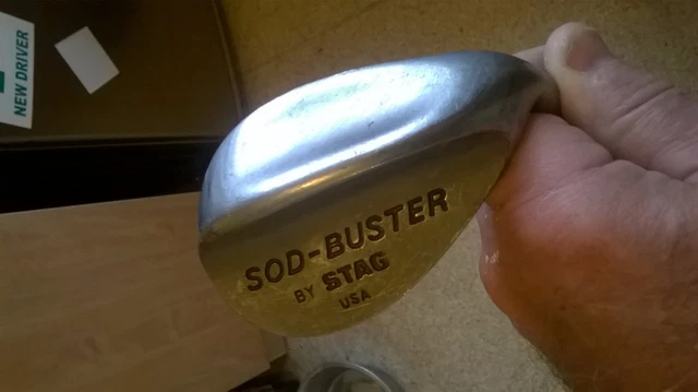 RARE VINTAGE STAG-USA Sod-Buster Concave Sole Sand Lob Wedge VGC £25.00 ...